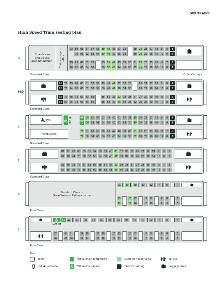 High Speed Train Seating Plan | PDF | Wheeled Vehicles | Public Transport