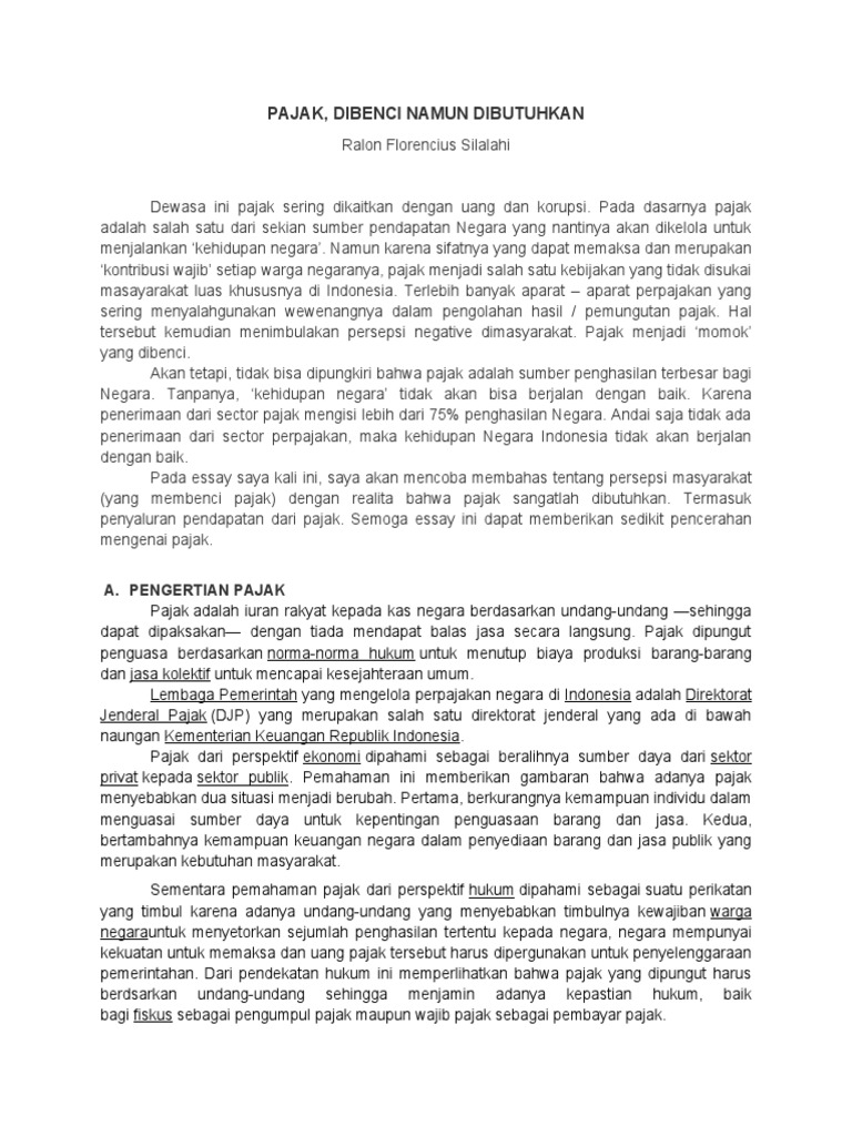 Essay Pajak | PDF