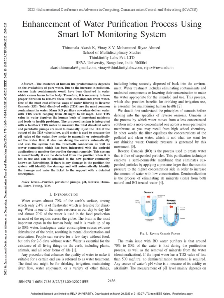 Enhancement of Water Purification Process Using Smart IoT Monitoring ...