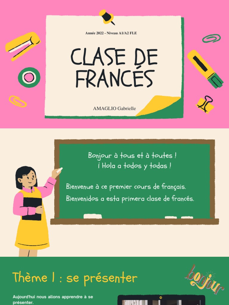 THEME 1 - Se Présenter FLE | PDF