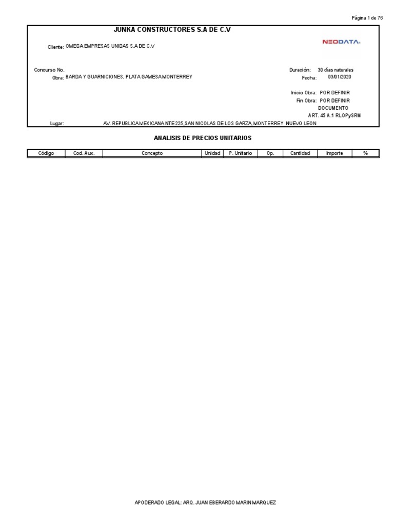 MATRICES 11,13,15 Barda y Guarniciones Gamesa Monterrey | PDF ...