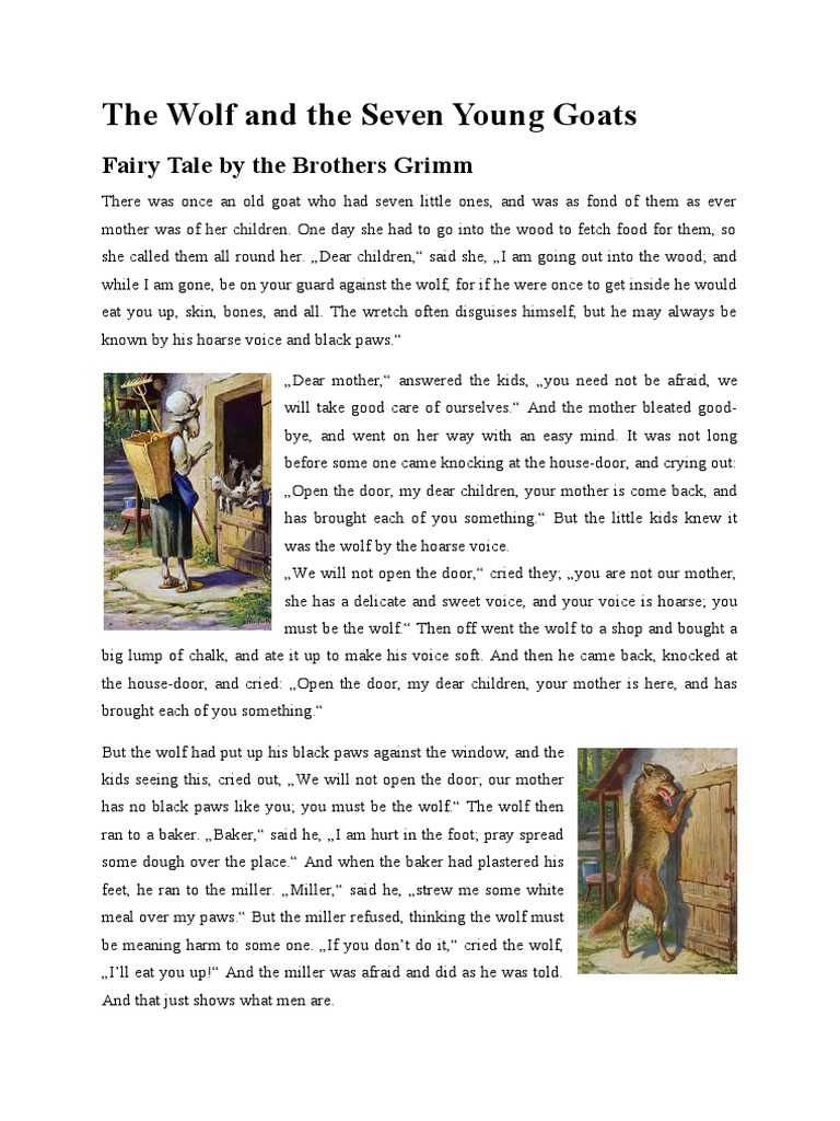 The Wolf and The Seven Young Goats | PDF