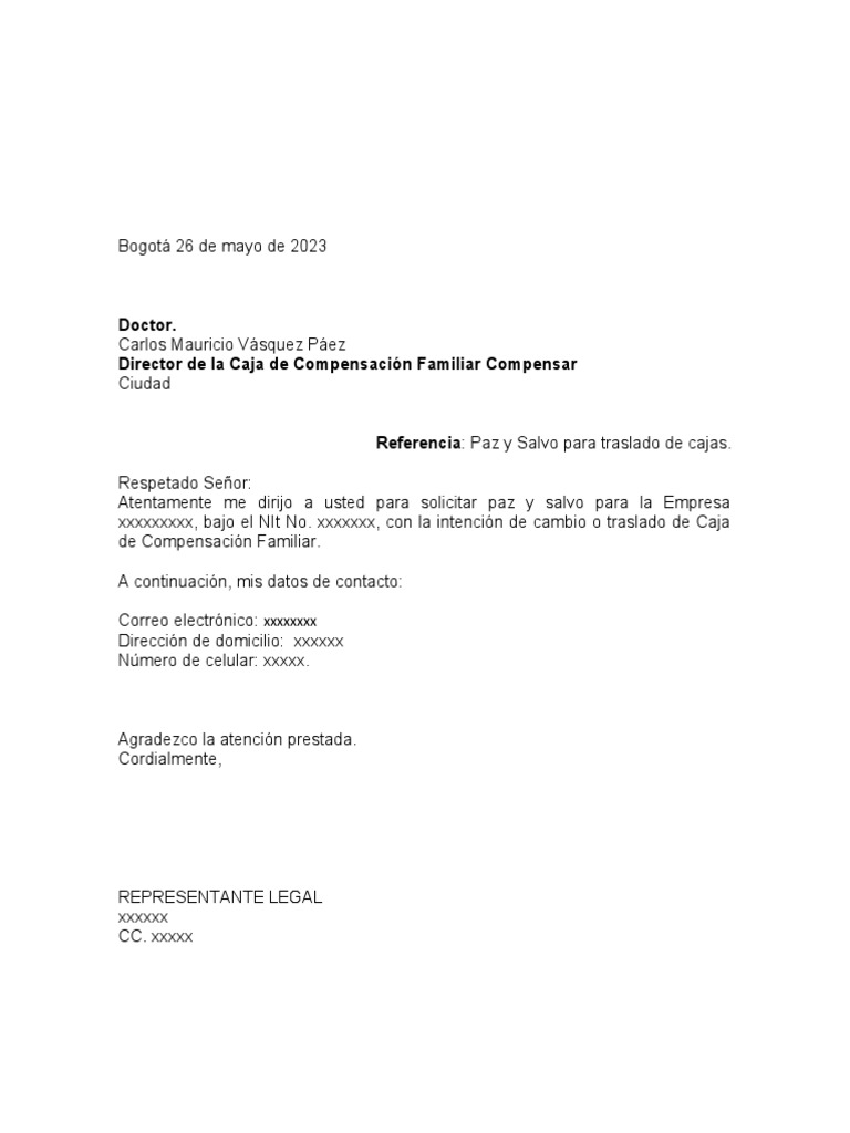 Carta Compensar 2 | PDF