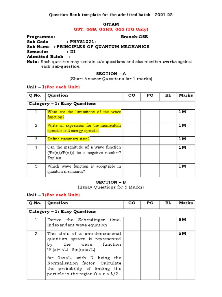 Module 2-PQM | PDF | Wave Function | Waves