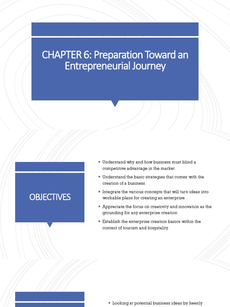 CHAPTER 6 Preparation Toward An Entrepreneurial Journey | PDF ...