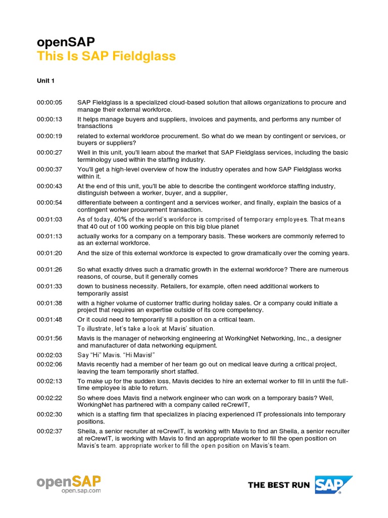 OpenSAP - fg1 3 | PDF | Procurement | Business
