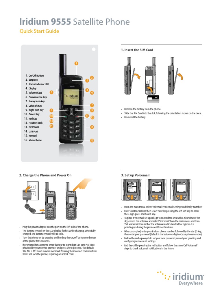 Iridium 9555 Quick Start Guide | PDF | Telephone | Information And ... Iridium 9555 Quick Start Guide | PDF | Telephone | Information And ...