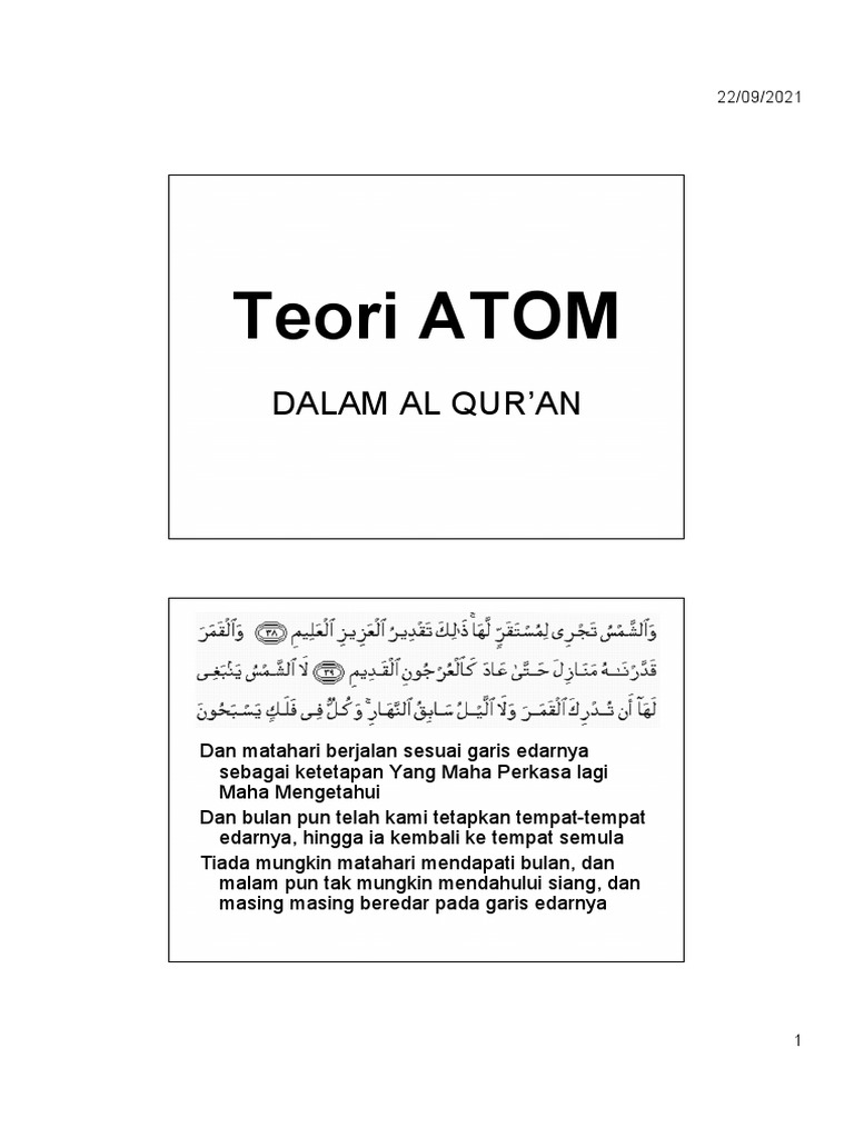 Teori Atom | PDF