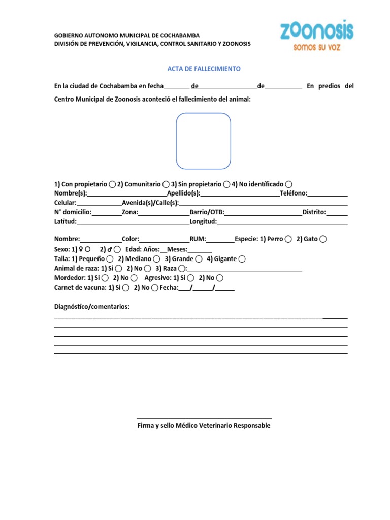 Acta de Fallecimiento | PDF