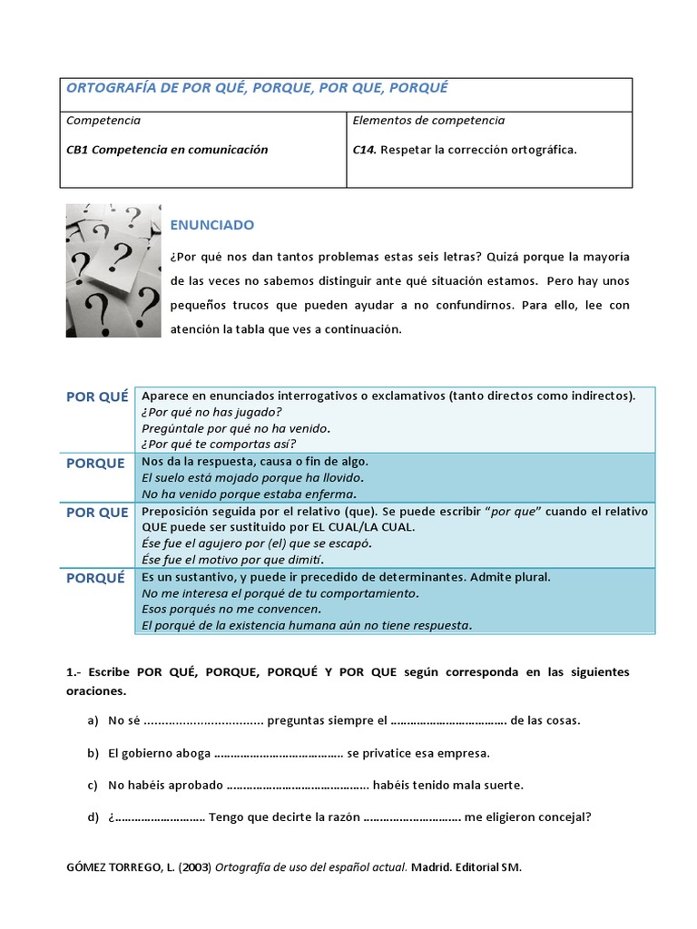 Los Diferentes Porqués | PDF