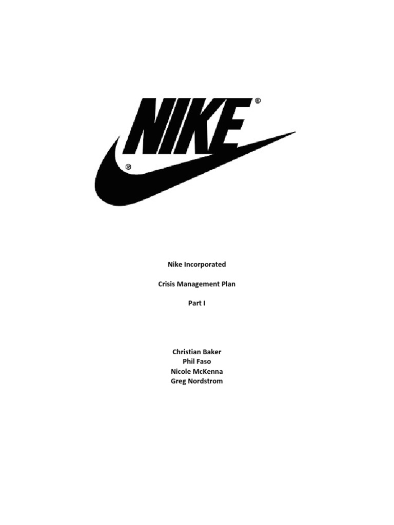 Nike Crisis Communication Plan | PDF | Nike