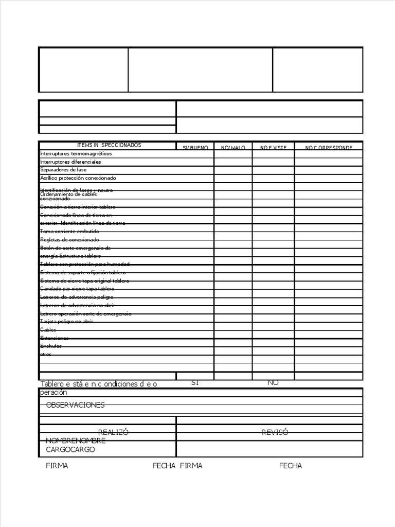 Dokumen - Tips - Check List Tablero Electrico | PDF Dokumen - Tips - Check List Tablero Electrico | PDF