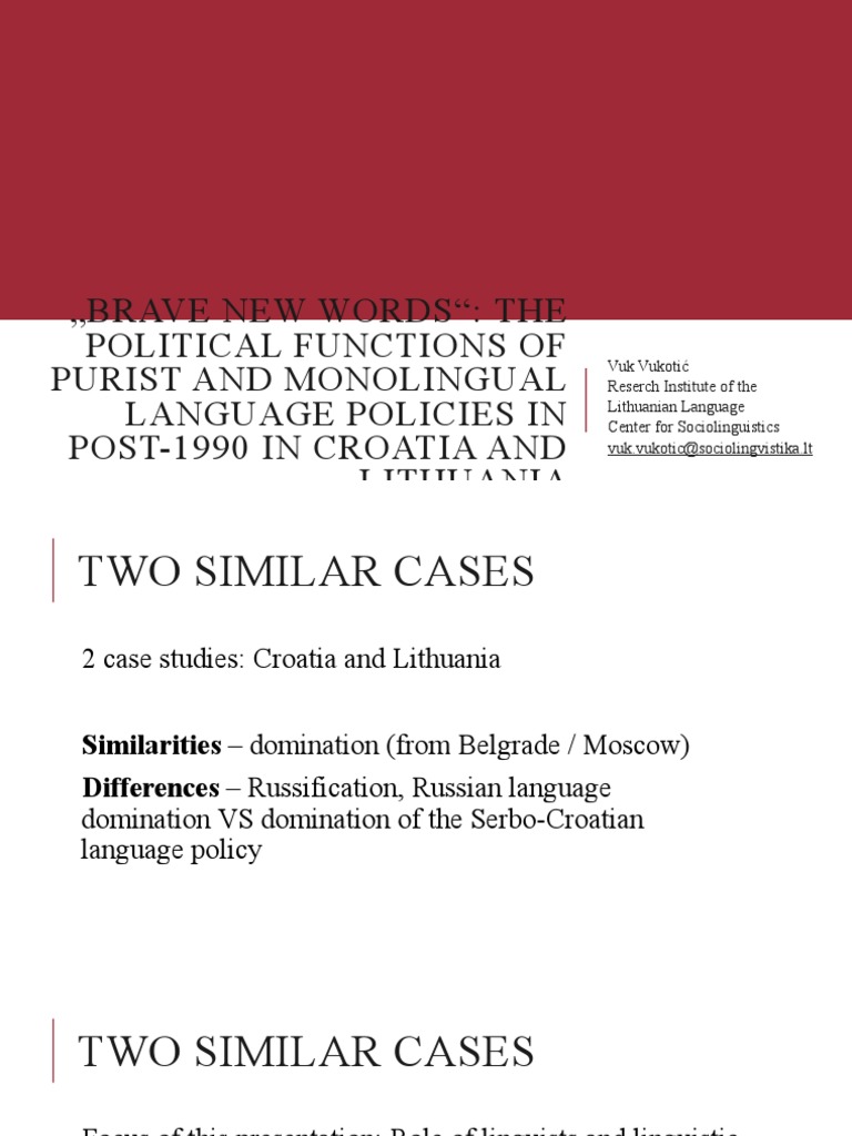 The Political Functions of Purist and Monolingual Language Policies ...