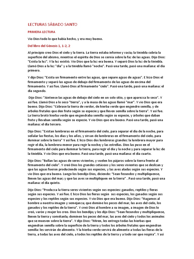 Lecturas Sabado Santo Pdf La Resurrección De Jesús Abrahán