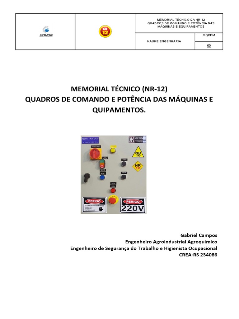 Memorial Técnico - Quadros de Comando | PDF | Engenharia | Informática