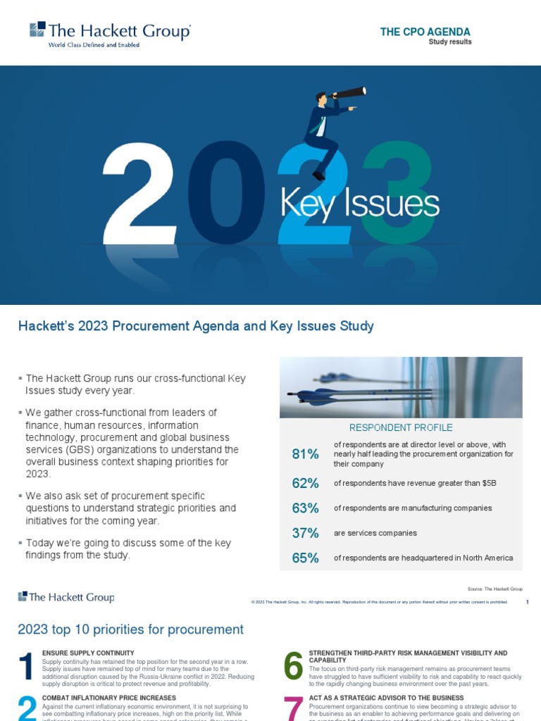 Hackett Group Procurement Key Issues Study - FINAL | PDF