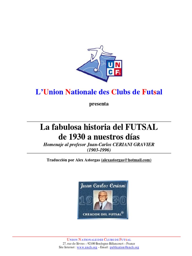 Historia Del Futsal 1930 Juan Carlos Ceriani (1) (1) . | PDF | FIFA ...