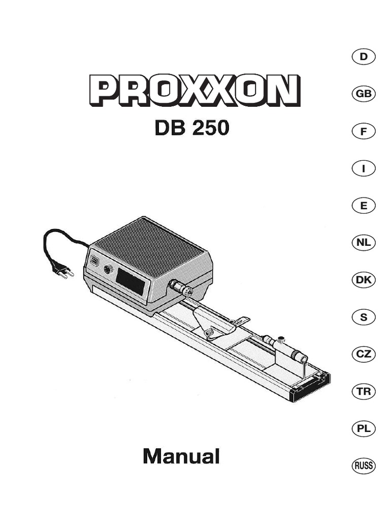 DB 250 - Proxxon | PDF