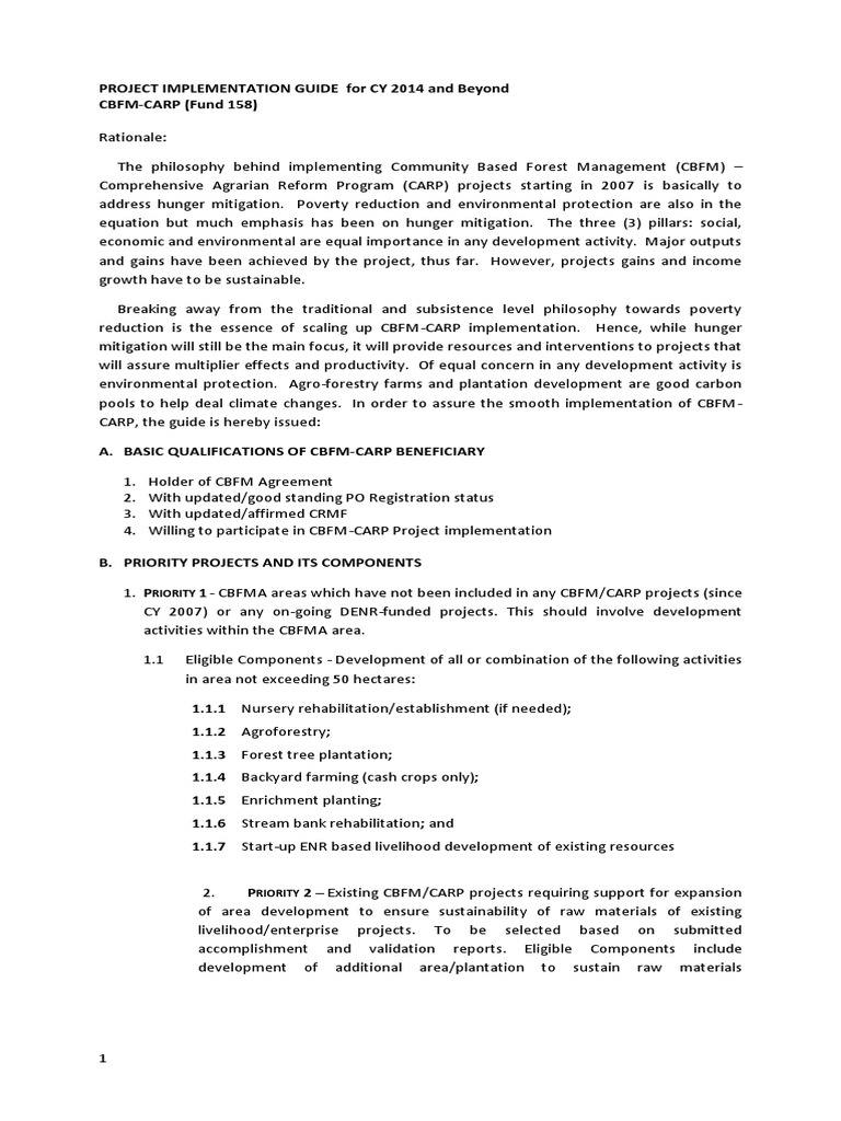 CBFM-CARP Guide | PDF | Plant Nursery | Climate Change Mitigation