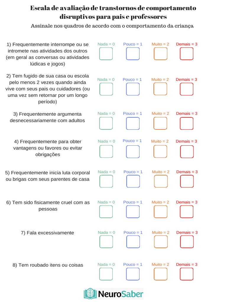 Escala de Avaliação para TOD | PDF