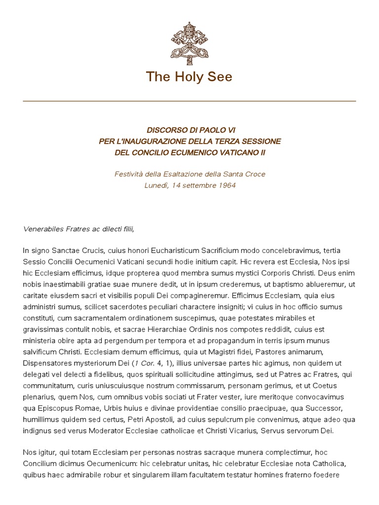 Discorso Di Paolo Vi | PDF