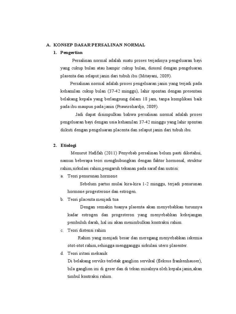 LP Persalinan Normal | PDF