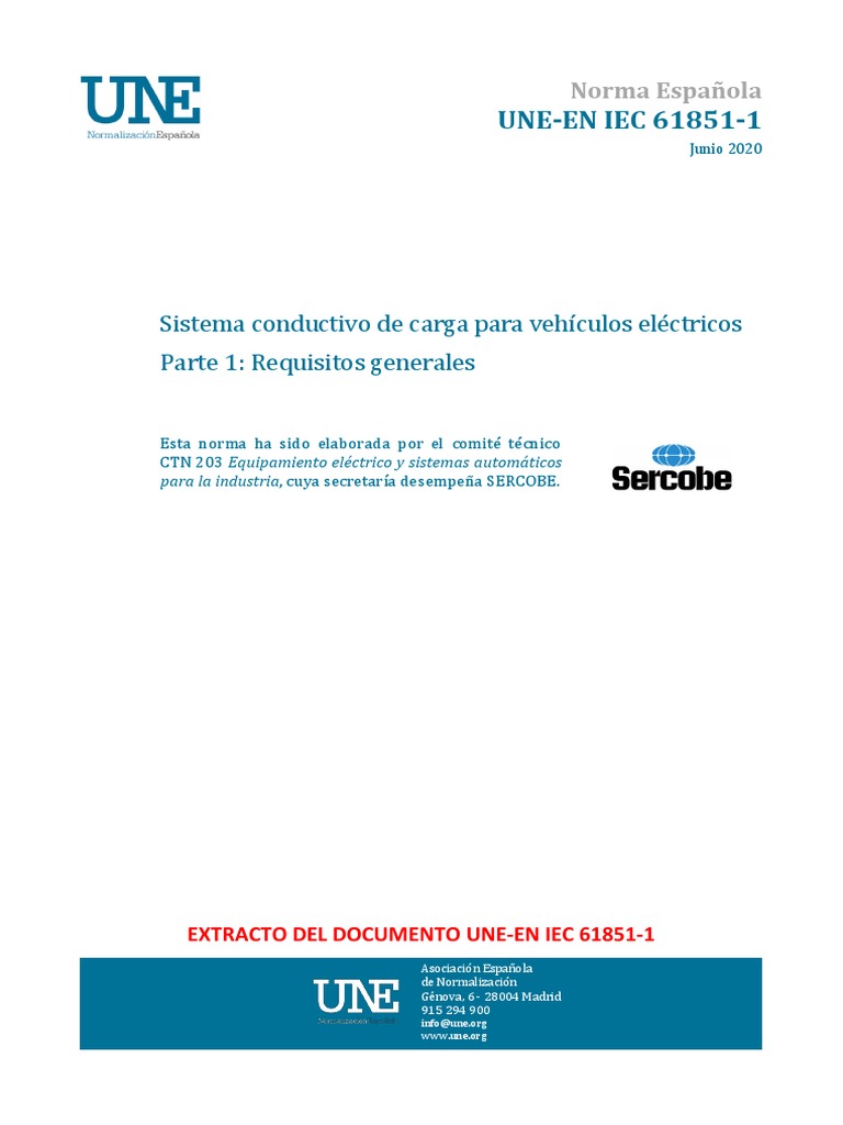 (Ex) Une-En Iec 61851-1 2020 | PDF