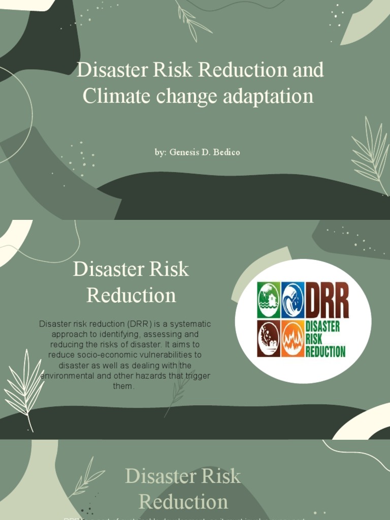 Disaster Risk Reduction and Climate Change adaptation-PPT-GENESIS D ...