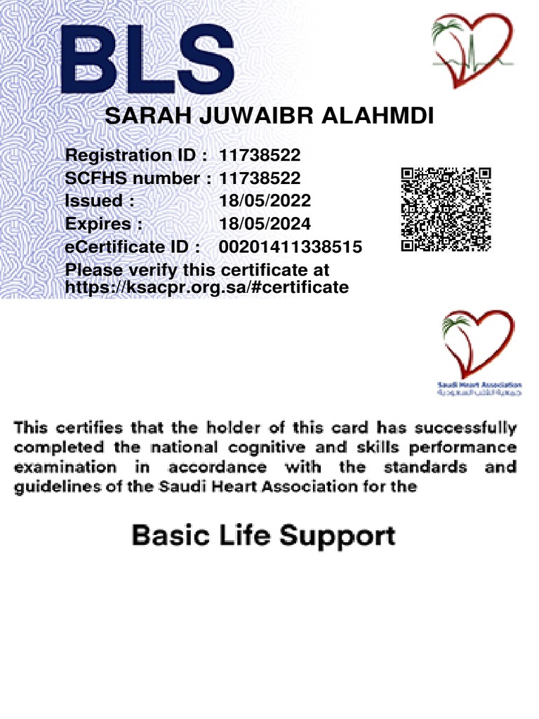 BLS Certificate | PDF