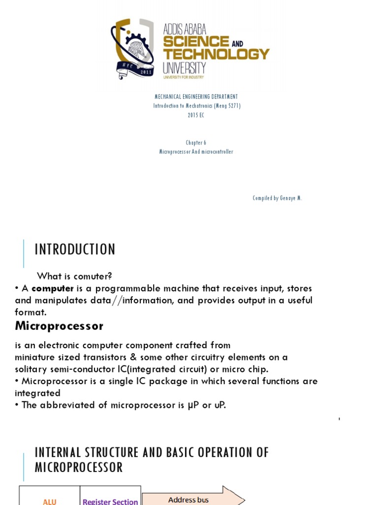 Lec - 6-Microprocessser and Microcontroler | PDF