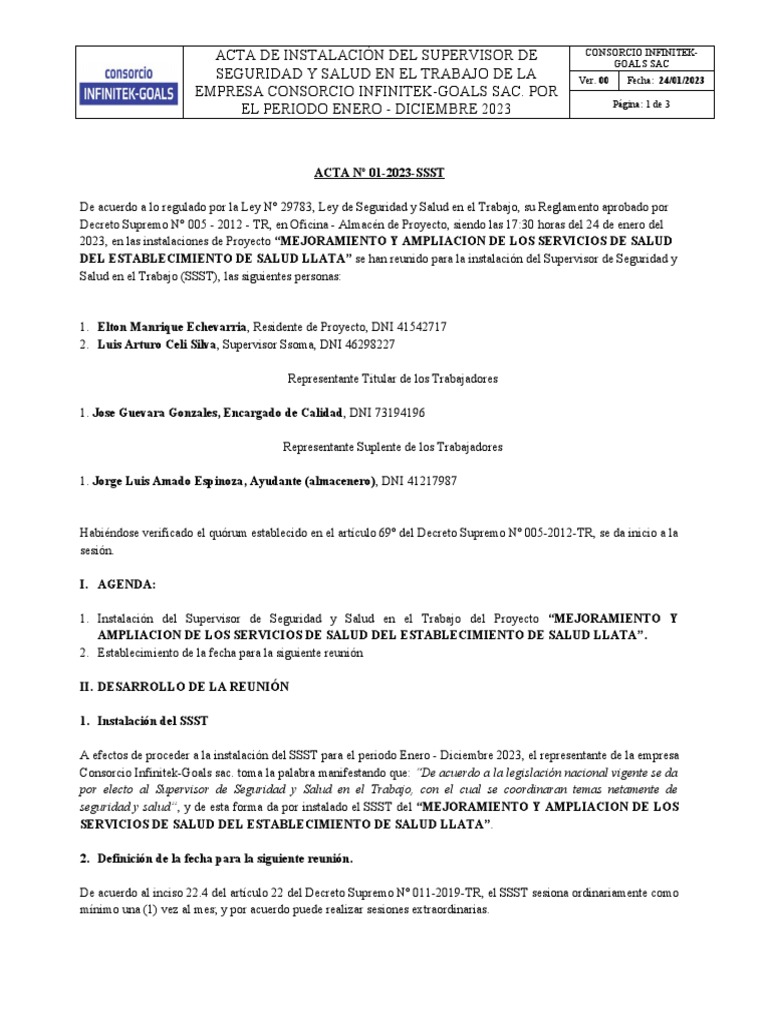 Acta de Instalacion | PDF | Gobierno | Justicia