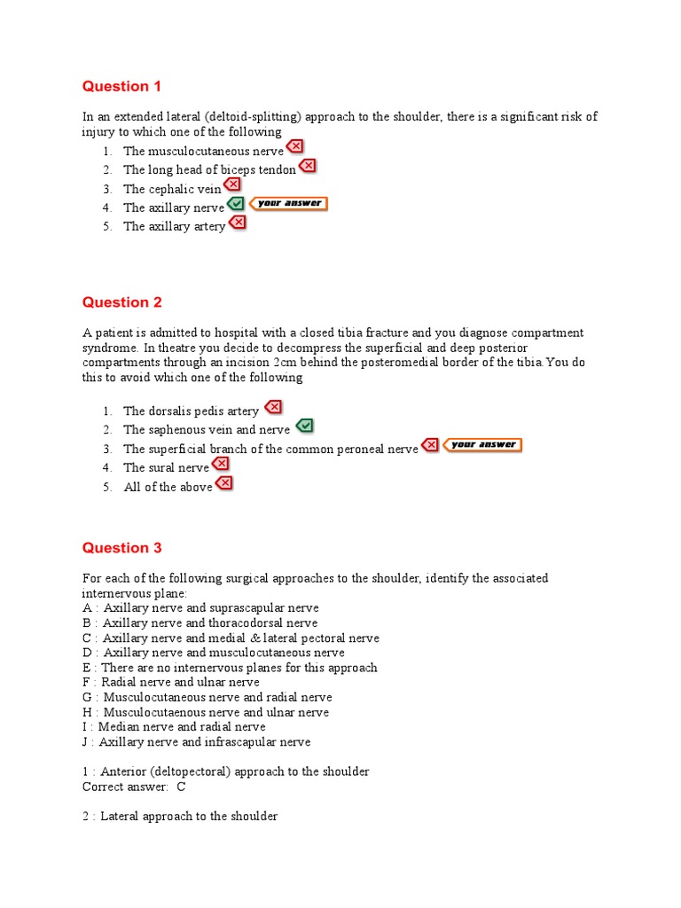 APPROACHES FRCS Practice MCQs | PDF