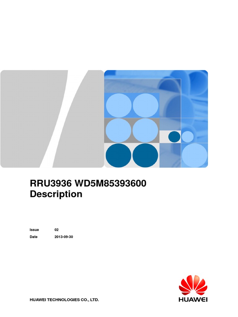 Manual RRU3936 WD5M85393600 | PDF | Gsm | Lte (Telecommunication)
