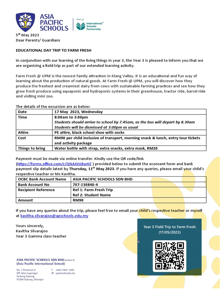 Year 3 Educational Trip to Farm Fresh | PDF