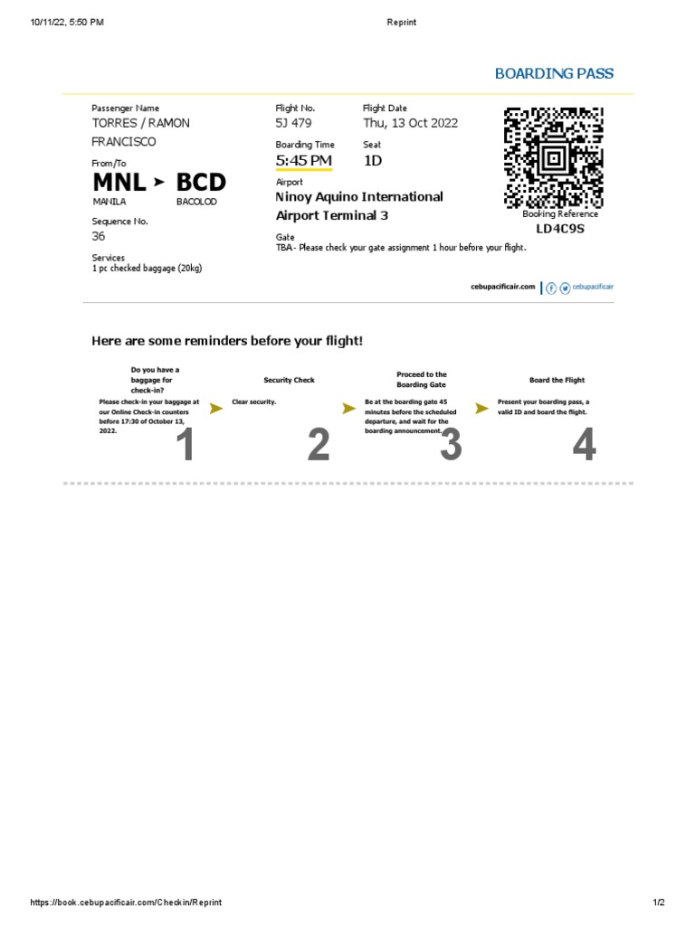 Cebpac Boarding Pass | PDF