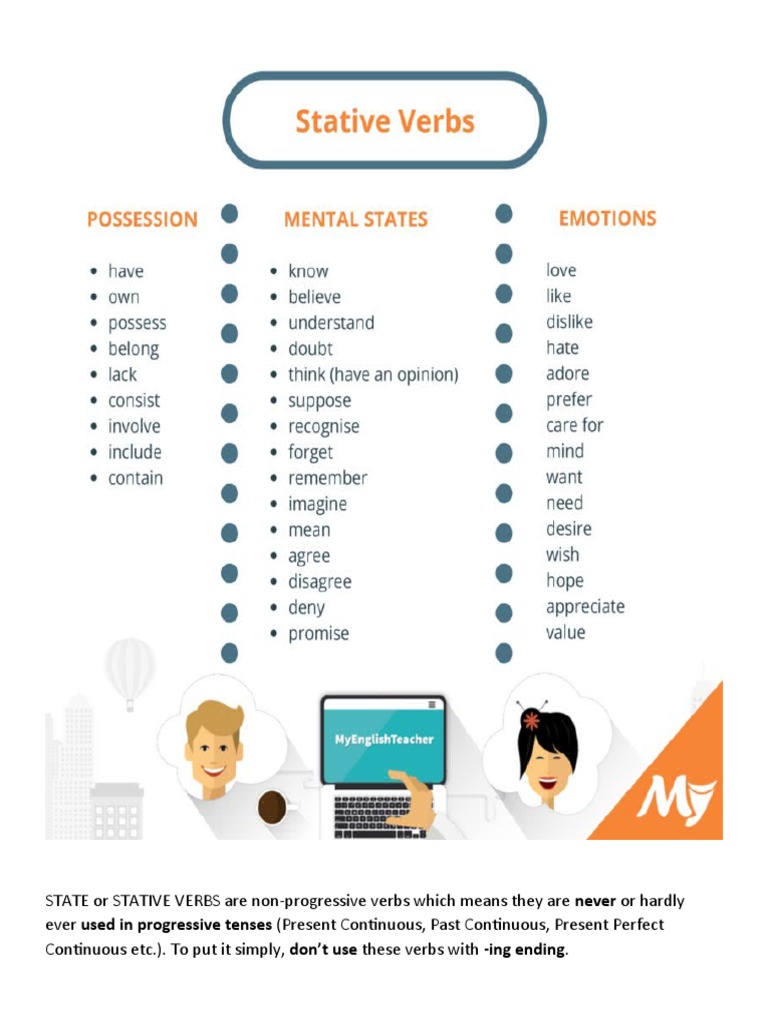 Stative Verbs | PDF | Grammar | Cognitive Science