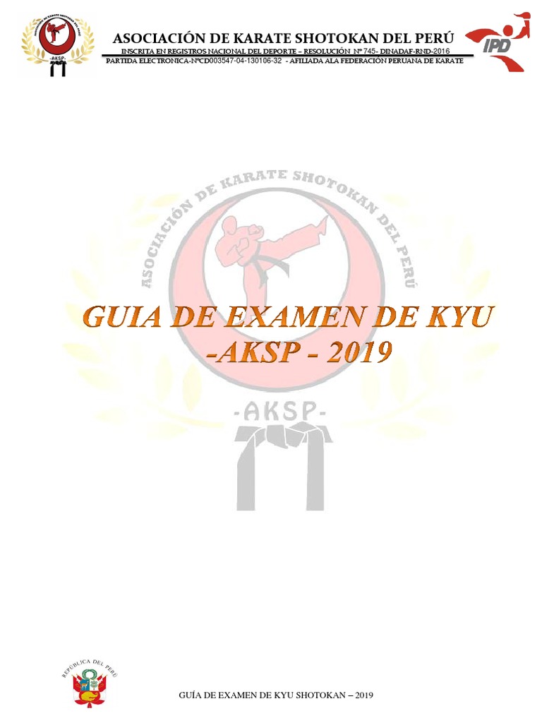 GUÍA-DE-EXAMEN-DE-KYU-SHOTOKAN-AKSP-2019 | PDF | Shotokan | Kárate