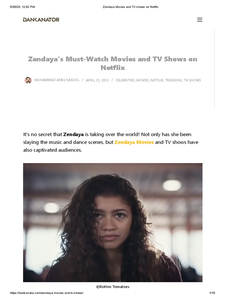 Zendaya Movies and TV Shows On Netflix | PDF | Spider Man