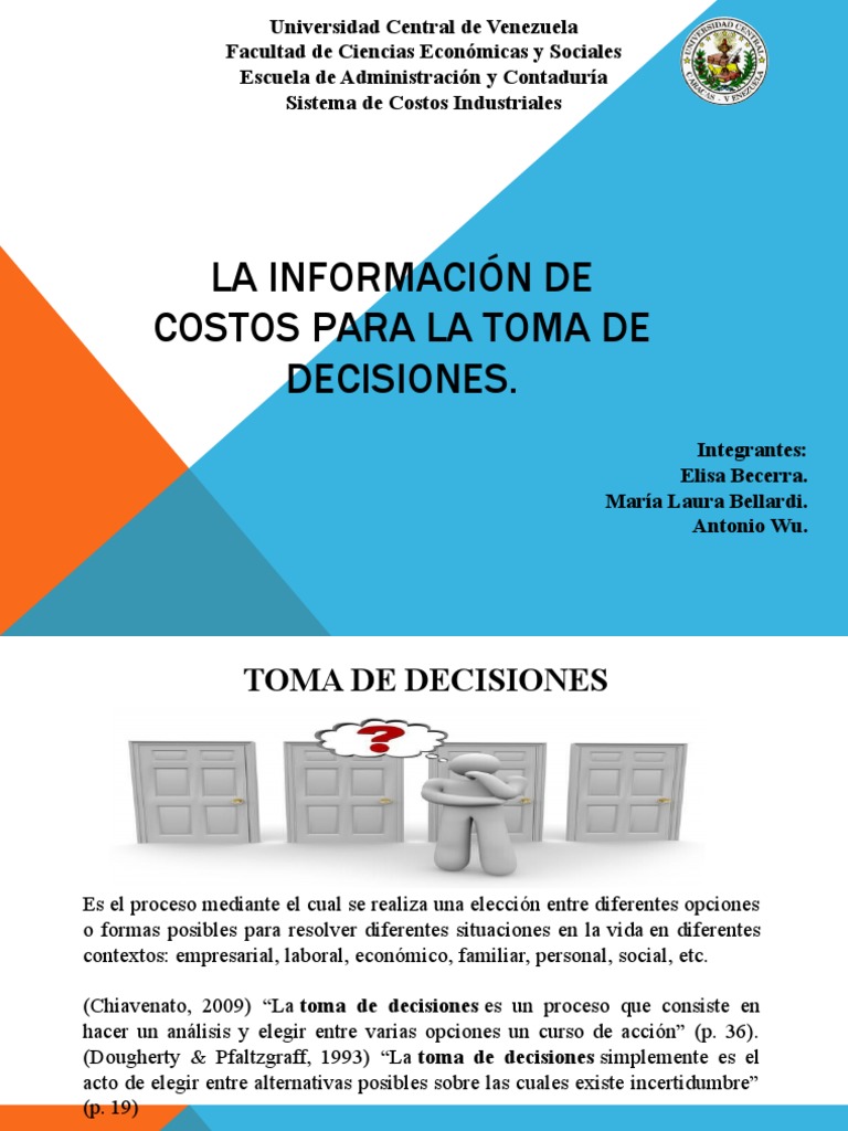 La Inforrmacion de Costos Para La Toma de Decisiones (2) | PDF | Toma de decisiones | Economias