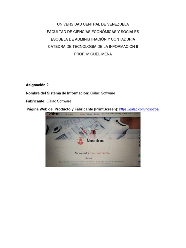 Asignacion 2 Galac Software | PDF | Microprocesador | Software