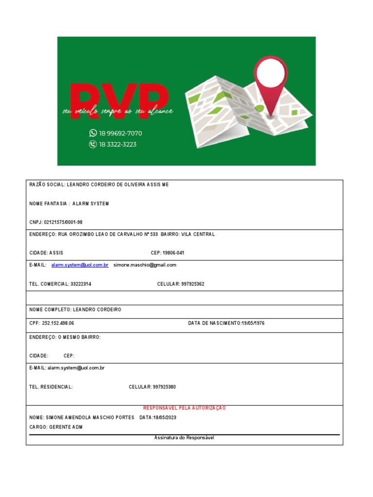 Ficha Cadastral em branco (4) | PDF