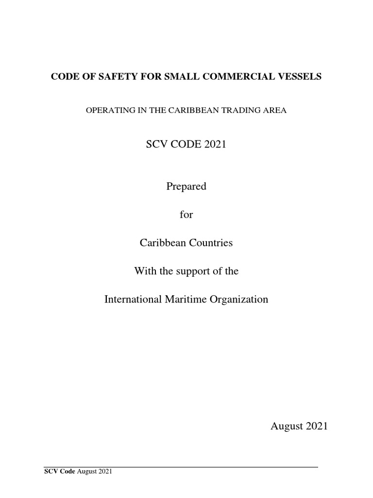 SCV Code August 2021 | Download Free PDF | Ships | Marine Propulsion