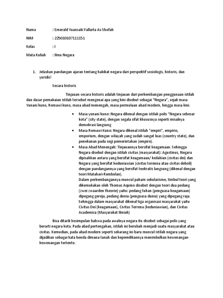 Emerald Yuansaki Fallarta As-Shofah - 225010107111151 - Ilmu Negara - 1 ...