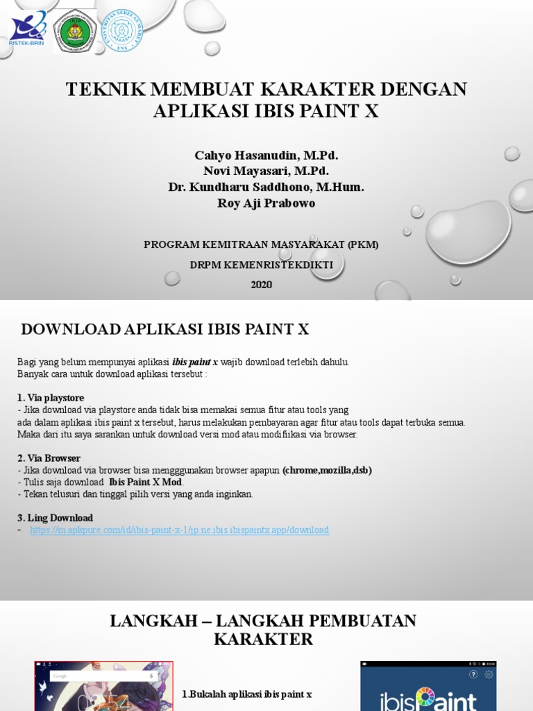 Materi 2 - Tutorial Pembuatan Karakter Kartun Dengan Aplikasi IbisPaint X | PDF