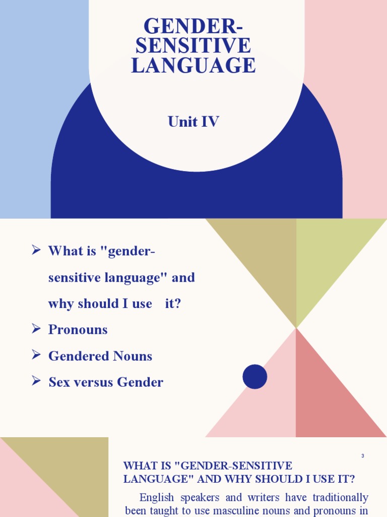 Gender-Sensitive Language Guide | PDF | Grammatical Gender | Gender