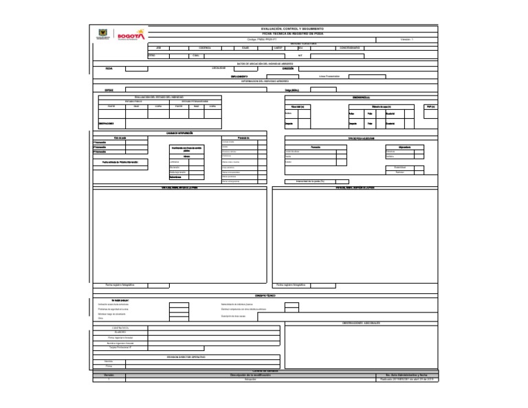 Ficha Tecnica de Registro de Poda | PDF