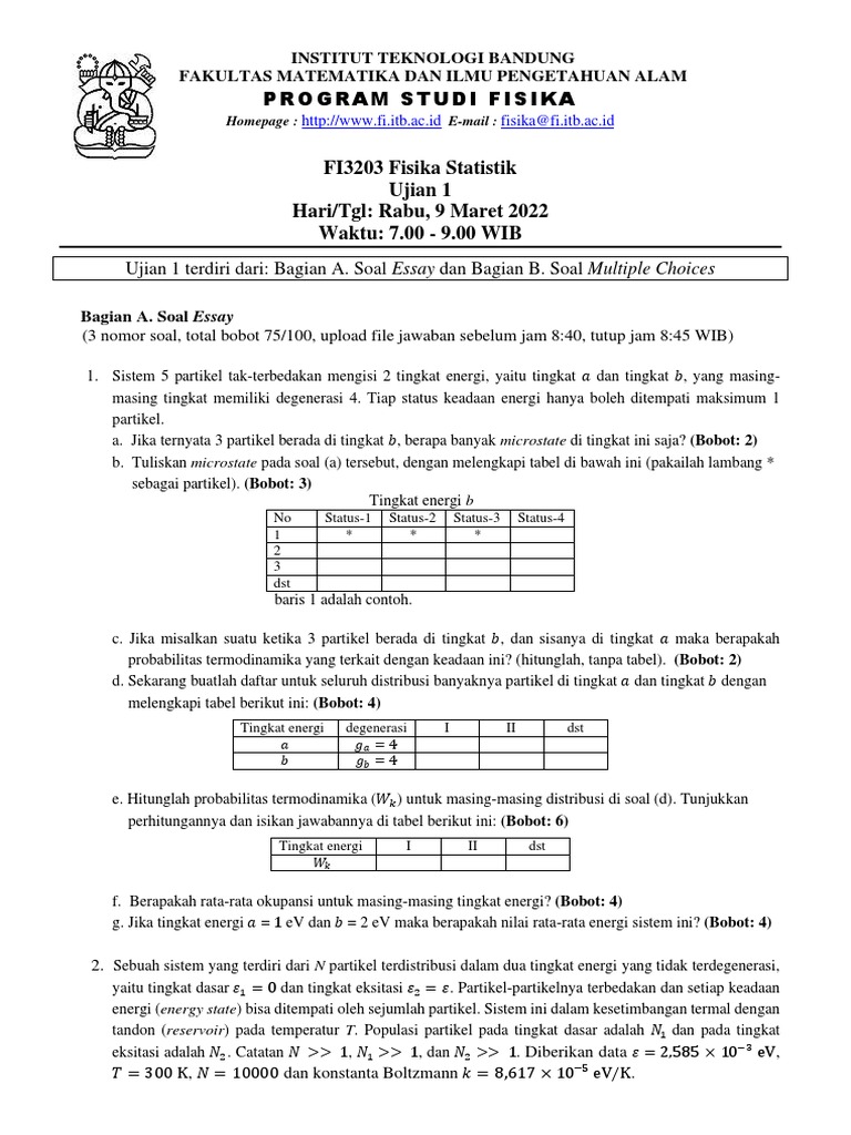 U1-Bagian A Essay-Fistat-Sem 2 2021-2022 | PDF