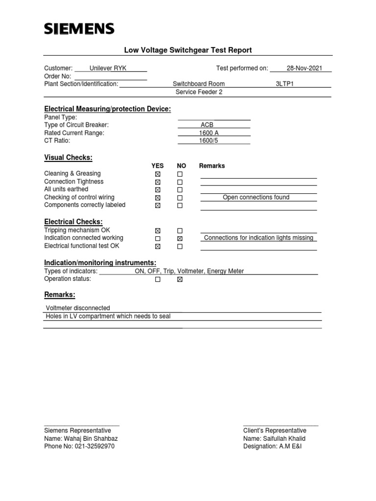 LV Panel Report | PDF | Electrical Wiring | Voltage