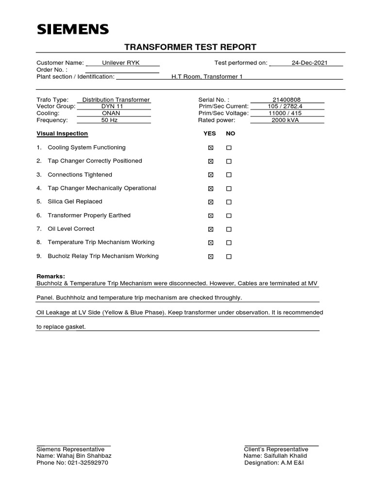 Transformer Report | PDF