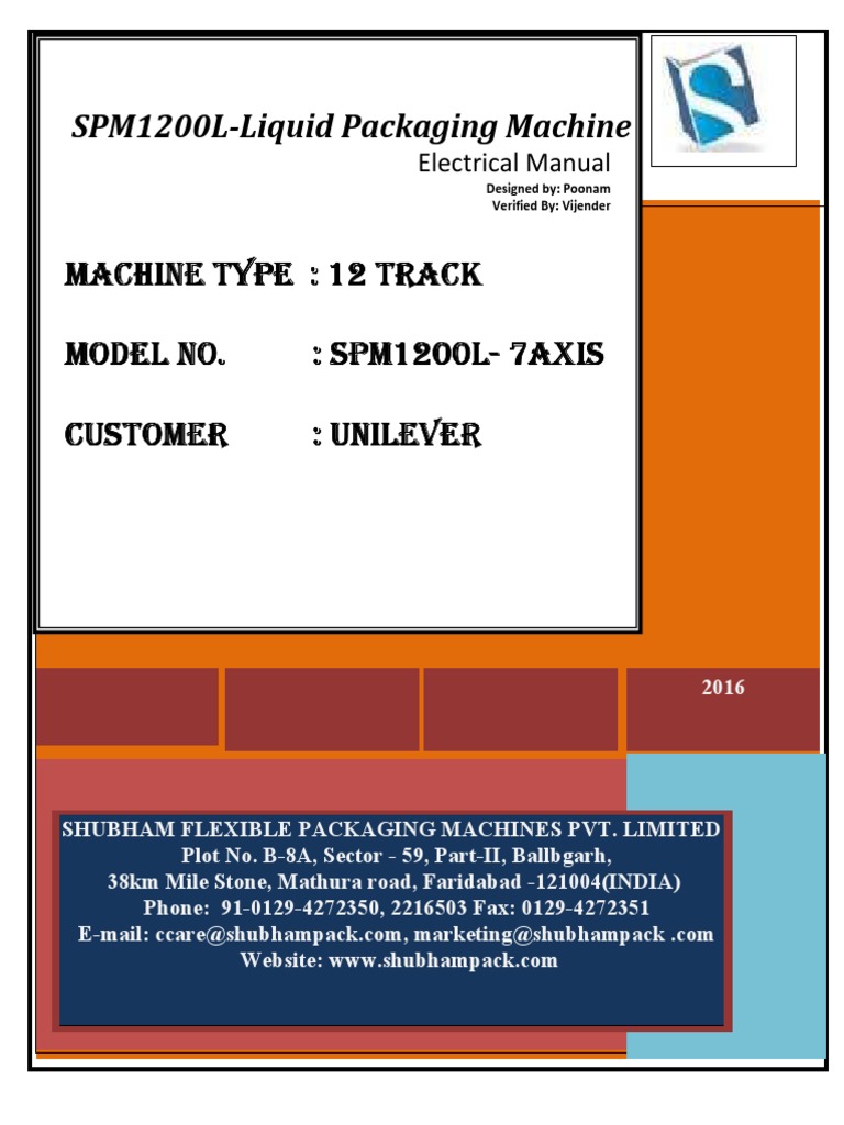 Shubham - Electrical Manual of SPM 1200-7 Axis | PDF | Programmable Logic Controller | Machines